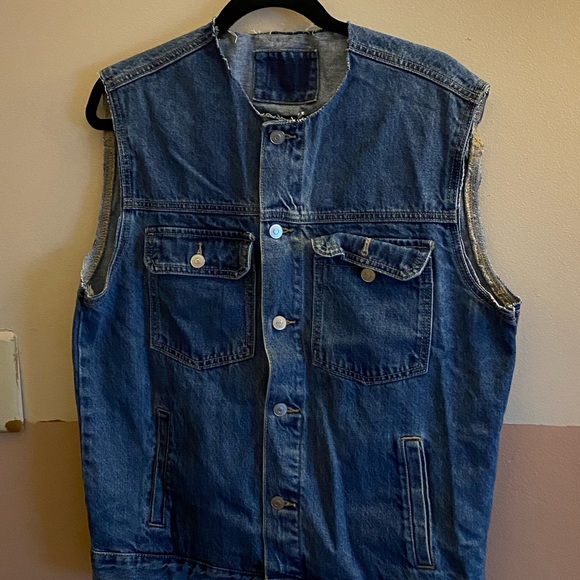 Tops | Denim Cut Off Jacket | Poshmark